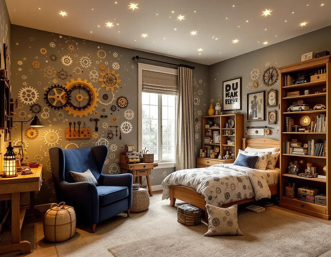 steampunk bedroom theme