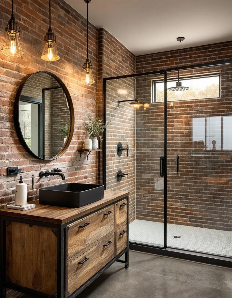 rustic chic bathroom