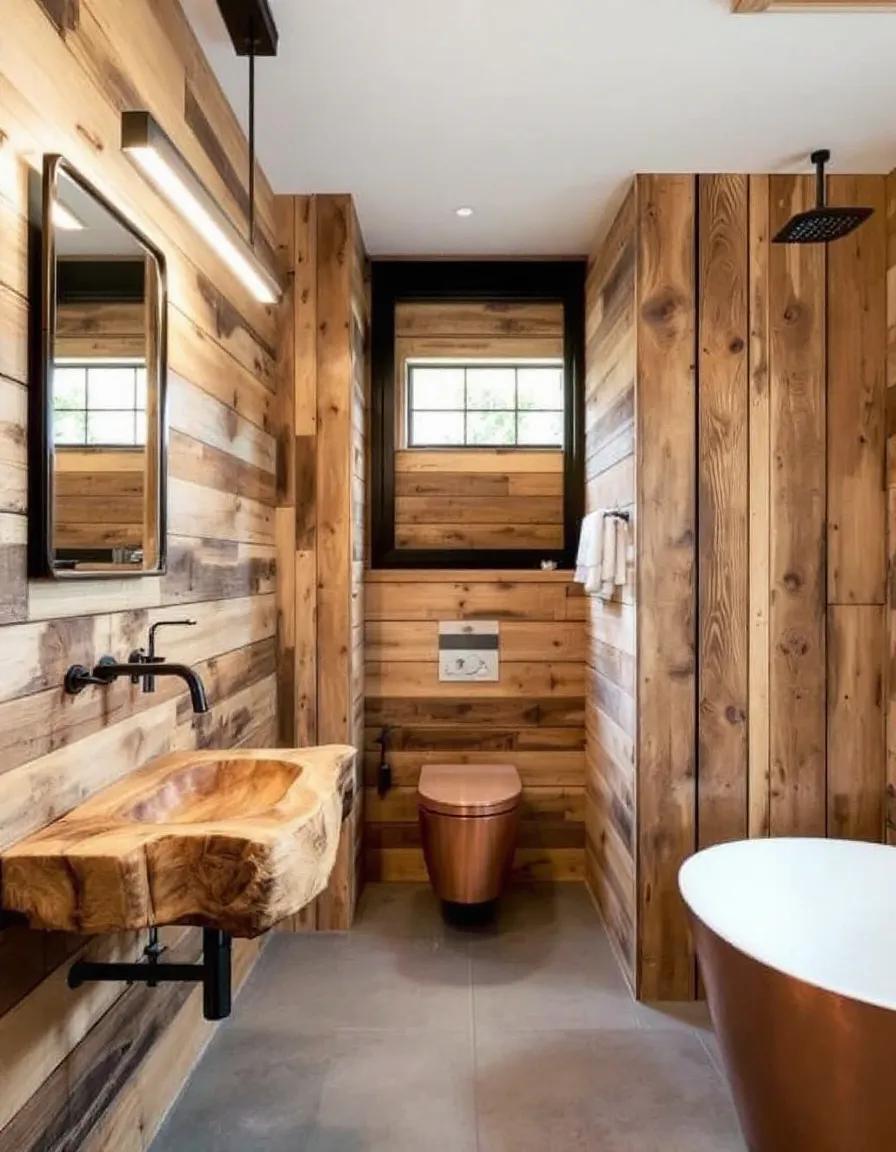 rustic bathroom suite