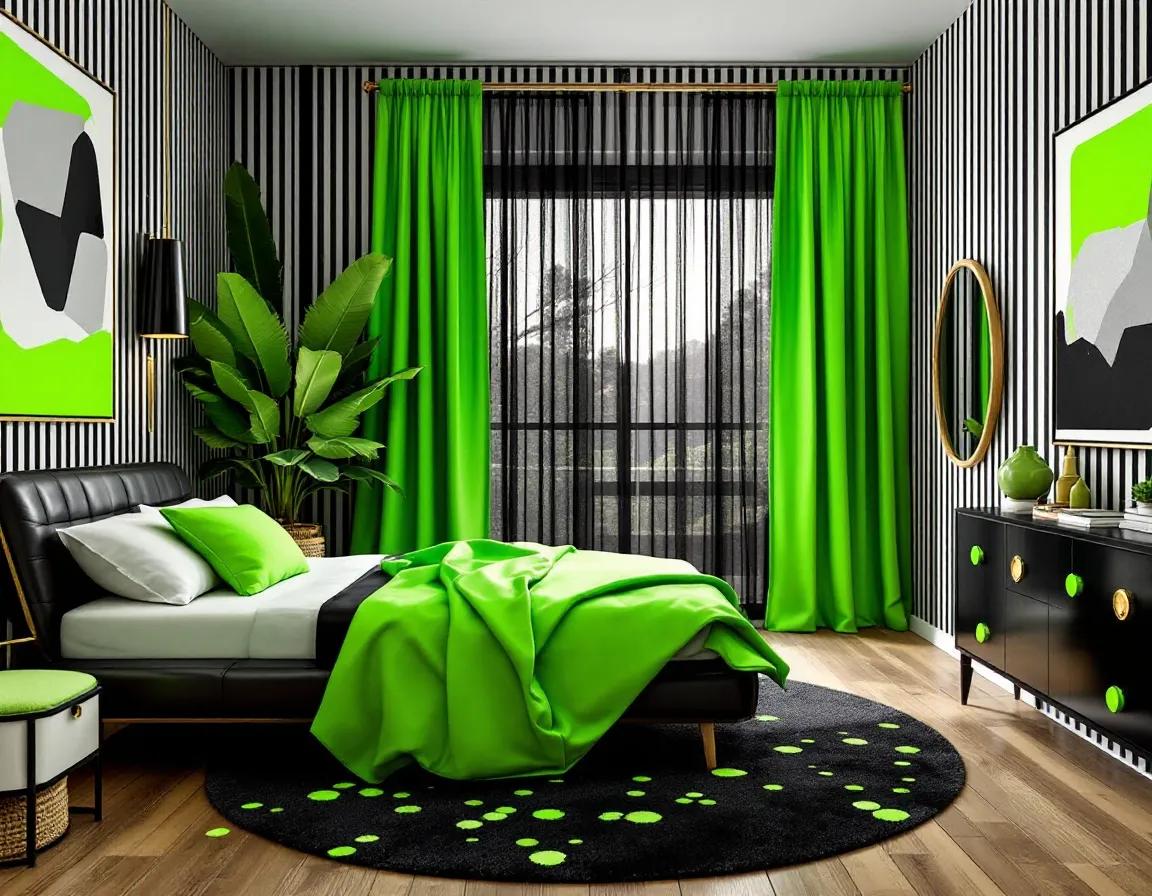 lime green bedspread