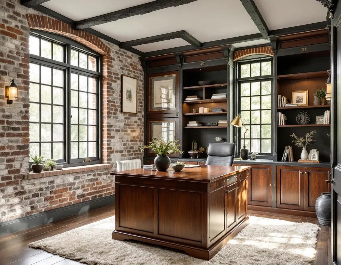 dark study room design