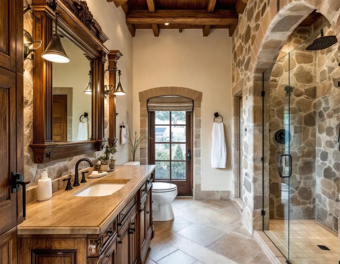 rustic master bathroom designs