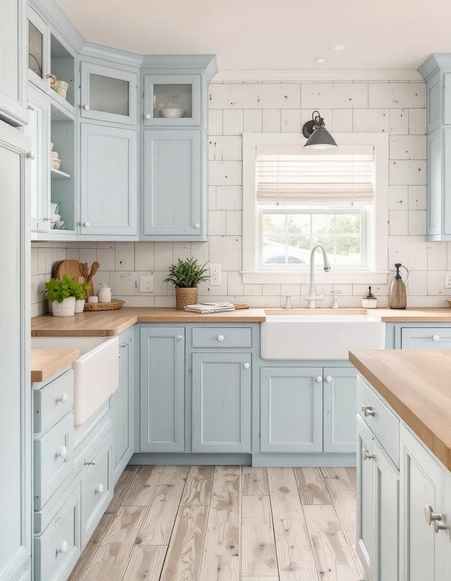 white washed brick backsplash