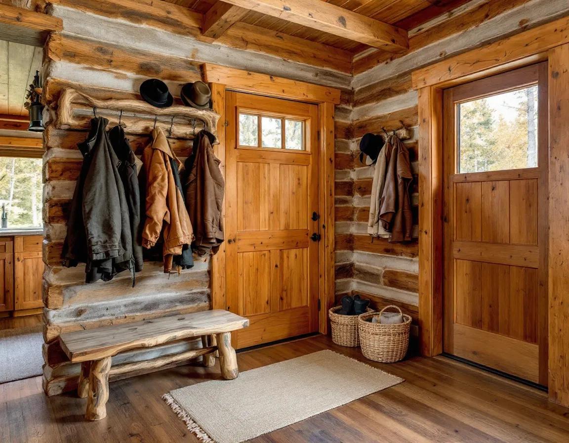 cabin coat rack rustic